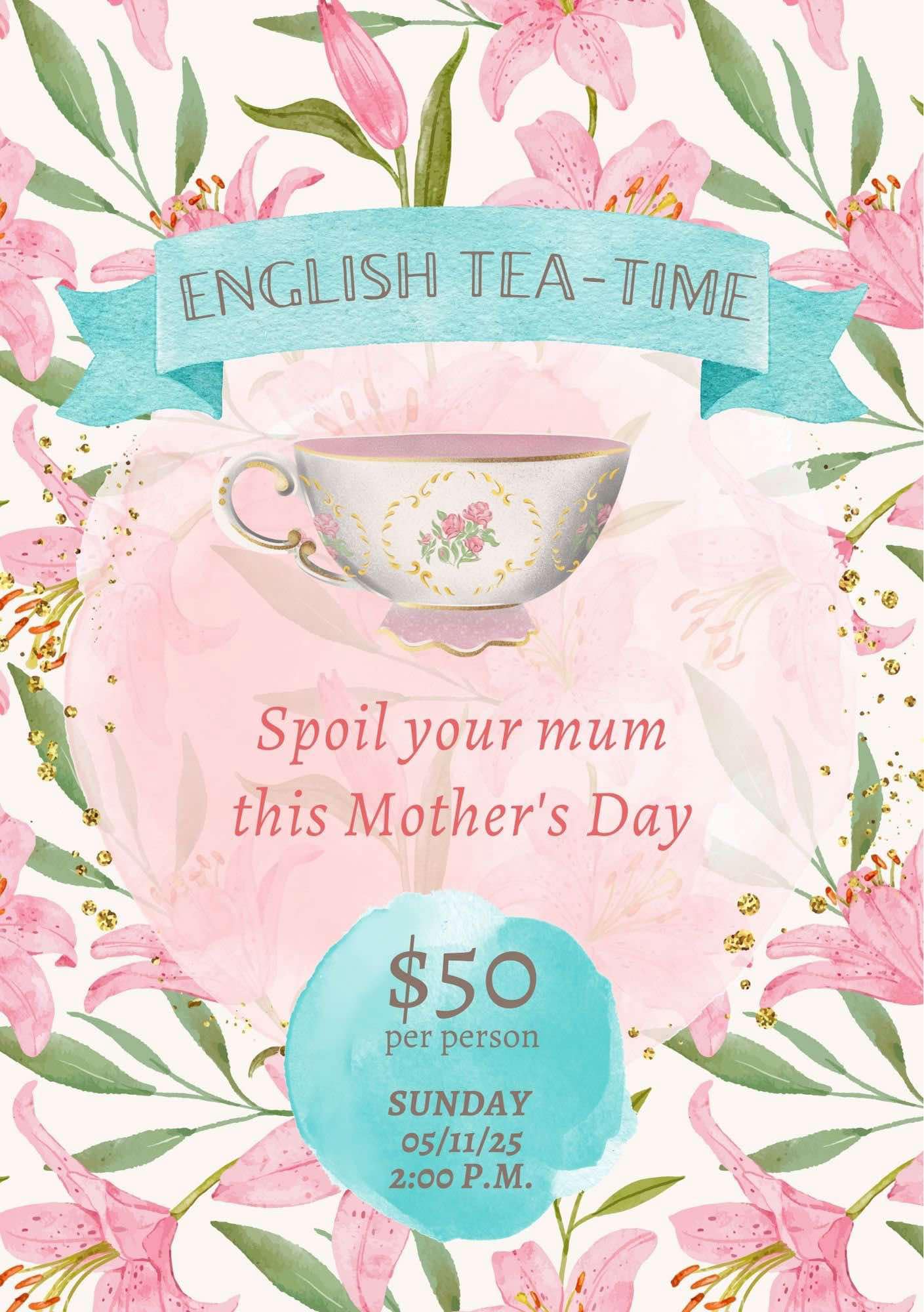 English Tea Time Mother’s Day Gathering – chicagolegendevents.com